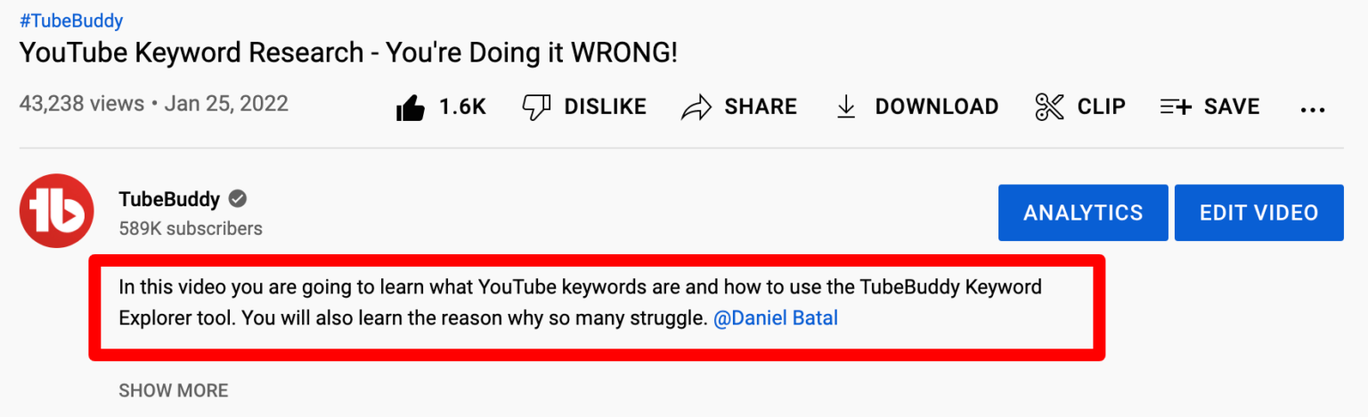 Write the Best YouTube Descriptions for Rankings | TubeBuddy