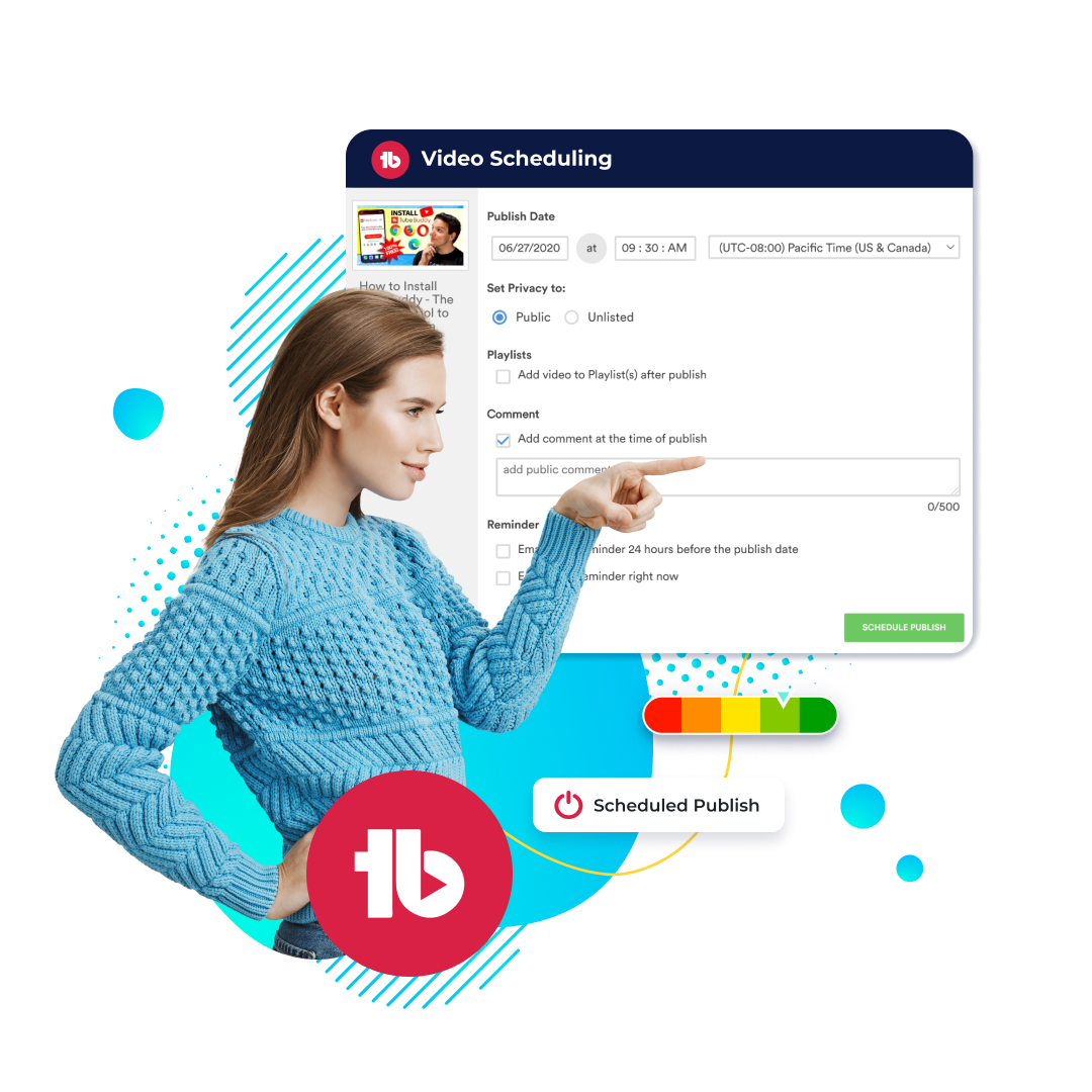 YouTube Video Scheduling Tool | Plan & Publish Smart | TubeBuddy